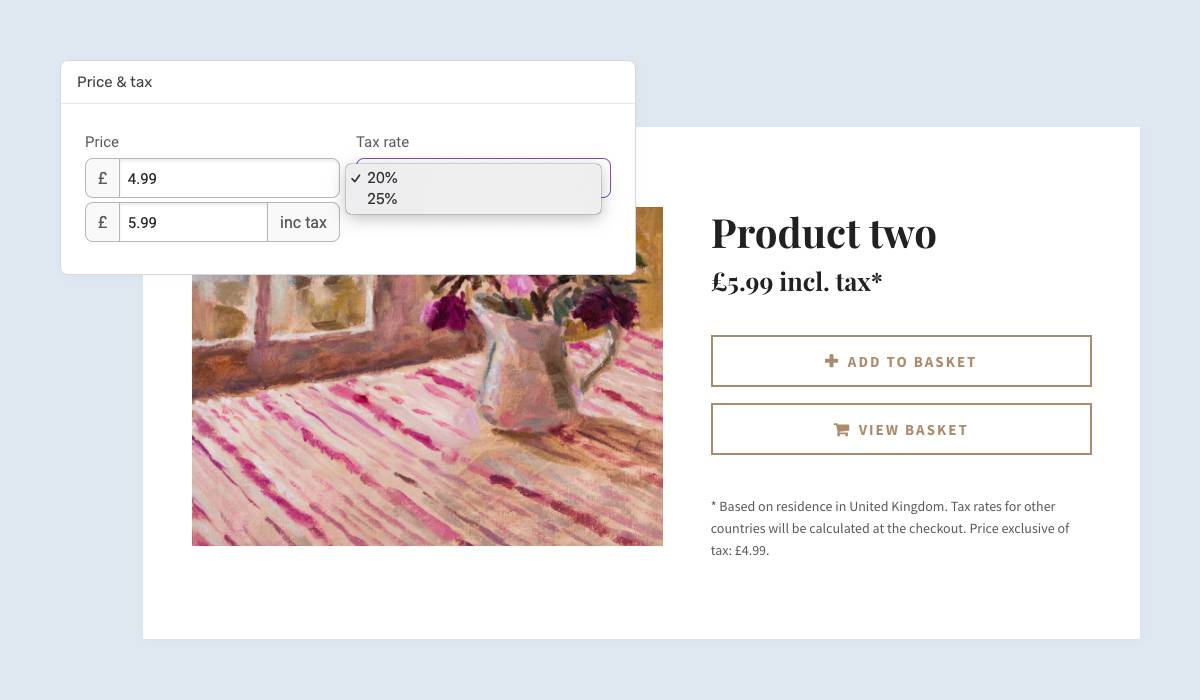 Multiple tax rates | BaseKit