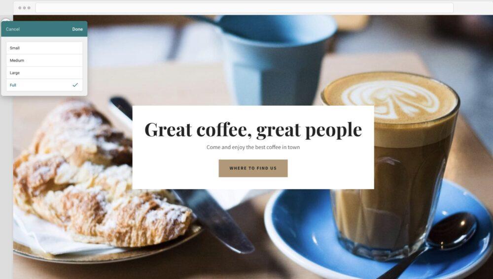 Section height settings | BaseKit